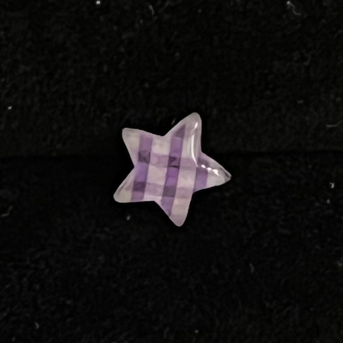 Purple checkered star piercing – TOOFOOFEEFA
