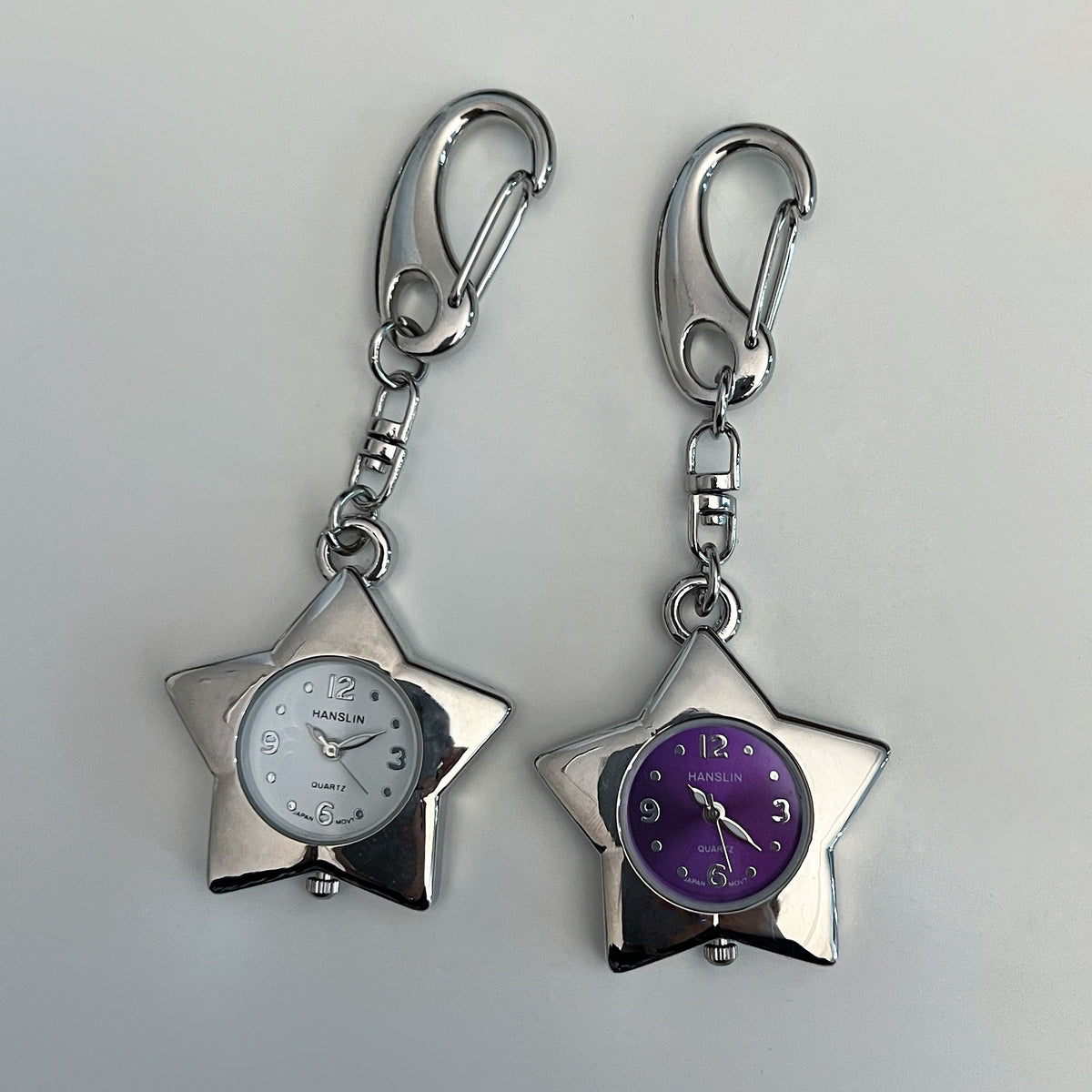 Purple star clock keychain – TOOFOOFEEFA