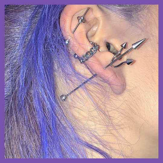 Devil stick earring and piercing – TOOFOOFEEFA