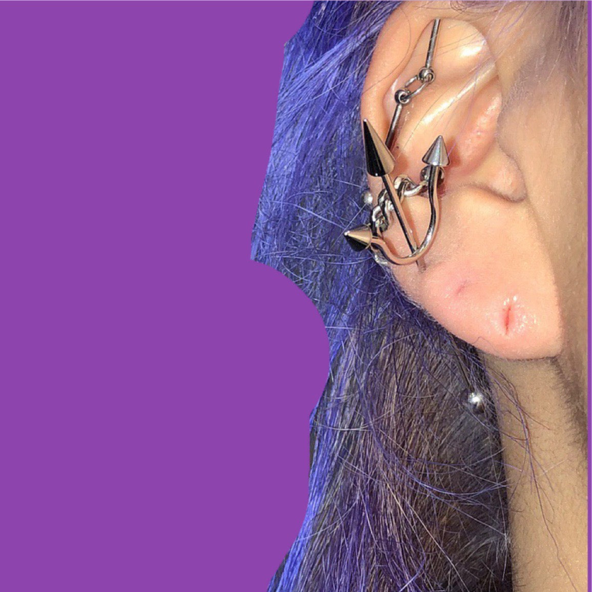 Devil stick earring and piercing – TOOFOOFEEFA