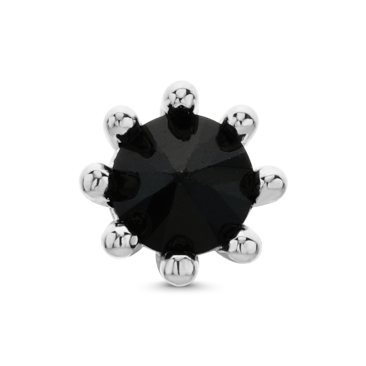 Black rhinestone stud piercing – TOOFOOFEEFA