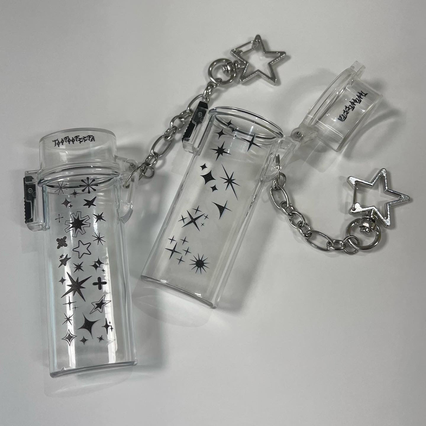 Sparkle strawberry star lighter keychain case – TOOFOOFEEFA