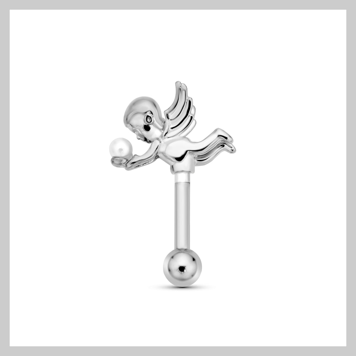 Angel pearl straight piercing – TOOFOOFEEFA
