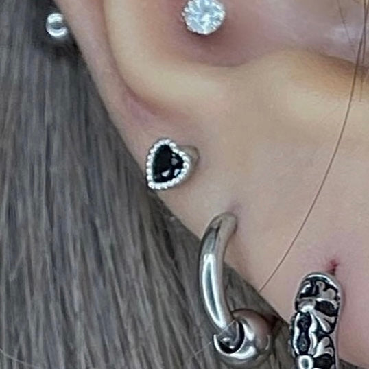 Pink heart mini piercing – TOOFOOFEEFA