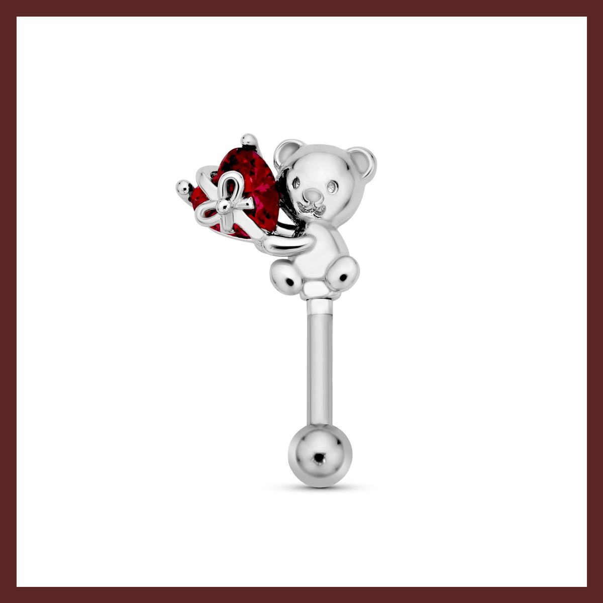 Bear heart gift straight piercing – TOOFOOFEEFA